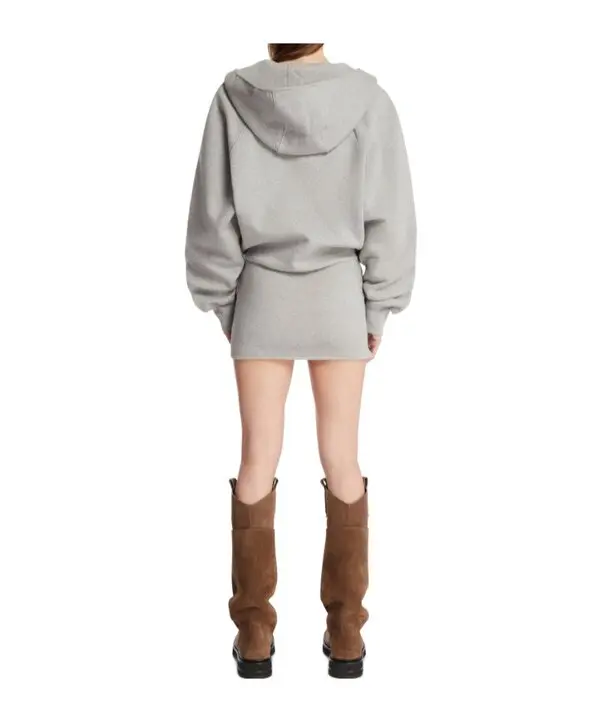 Attico The Drawstring Mini Dress By - Gray