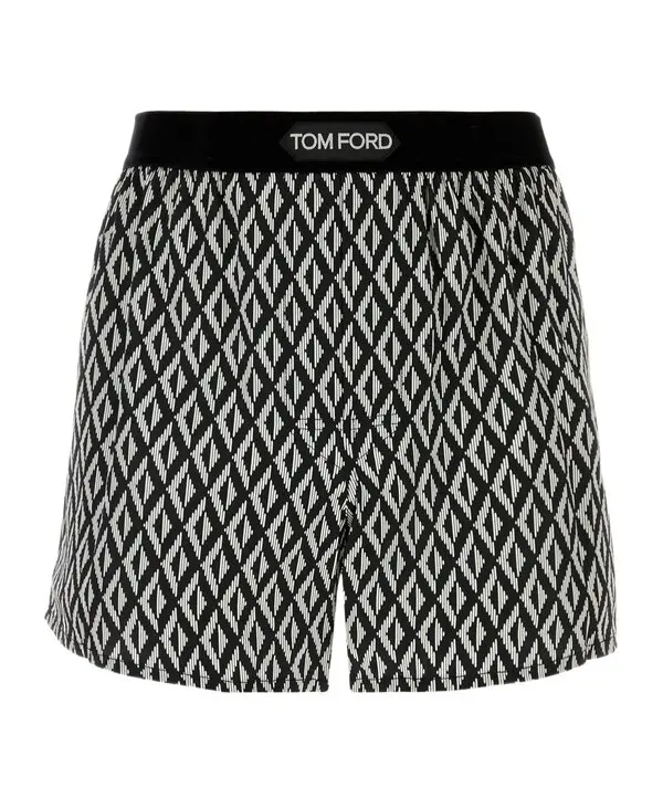 TOM FORD Logo Detail Printed Boxers - Black