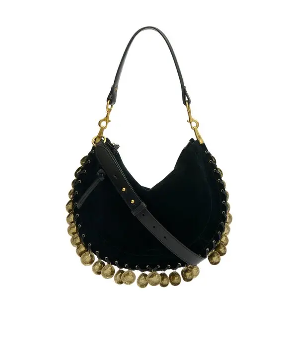 Isabel Marant Étoile Oskan Soft Zipped Bag With Medallions - Black