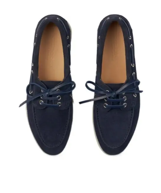 SCAROSSO Lia Suede Loafers - Blue