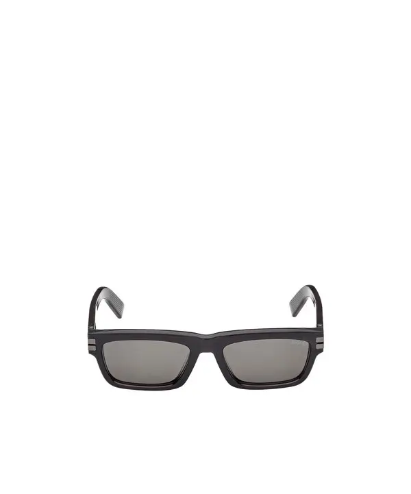 Zegna Rectangular Frame Sunglasses - Gray