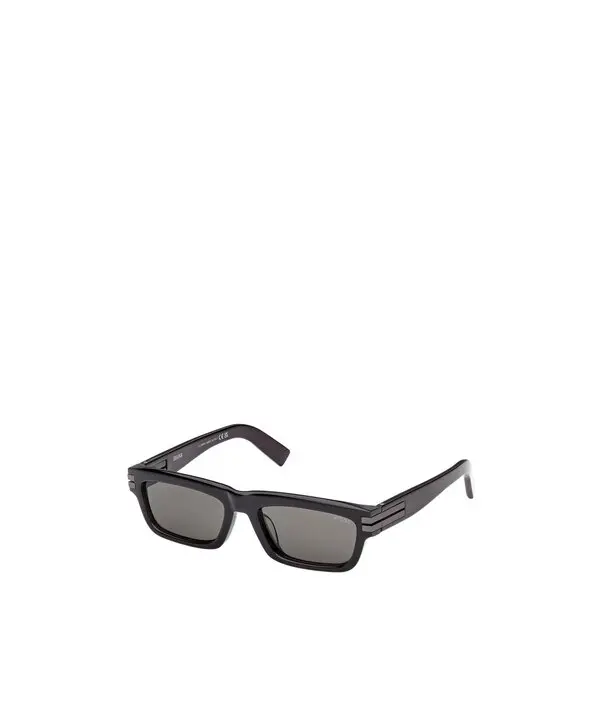 Zegna Rectangular Frame Sunglasses - Gray