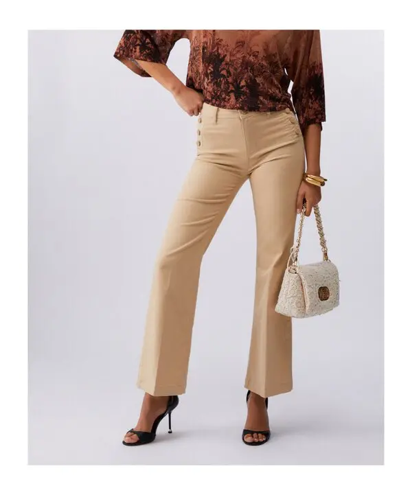 Liu Jo Button Detail Flare Jeans