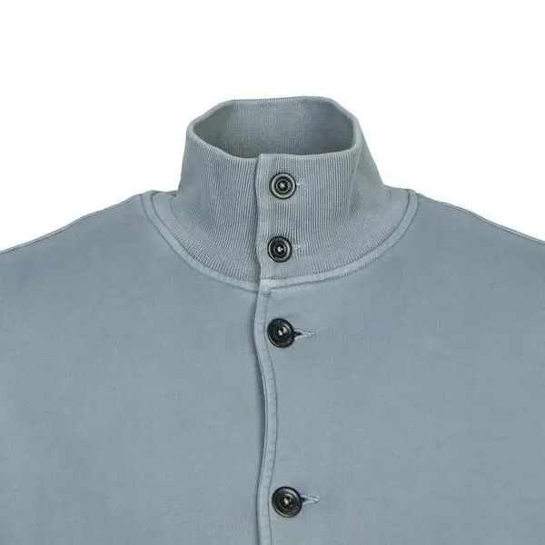 C.P. COMPANY Logo Embroidered Jacket With Stand Collar - Gray
