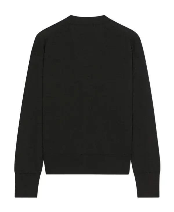Kenzo V-neck Buttoned Knitted Cardigan With Boke Flower Badge - Black