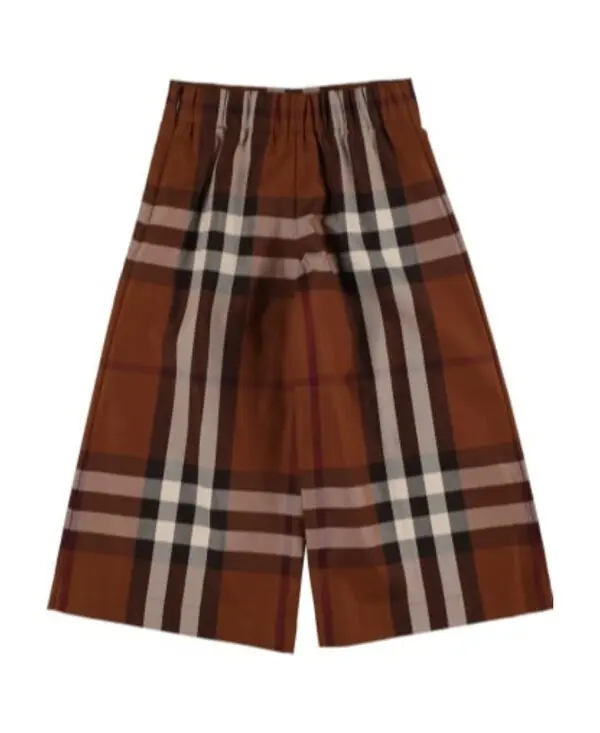 Burberry Plaid Printed Wide-leg Trousers