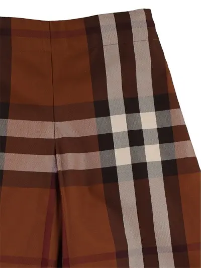 Burberry Plaid Printed Wide-leg Trousers