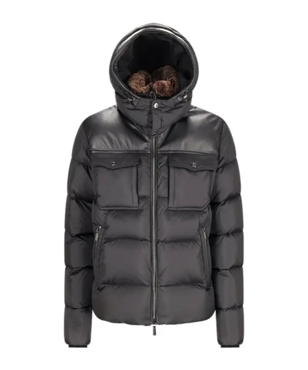 MOORER Alarick-peh Puffer Jacket With Removable Hood - Black