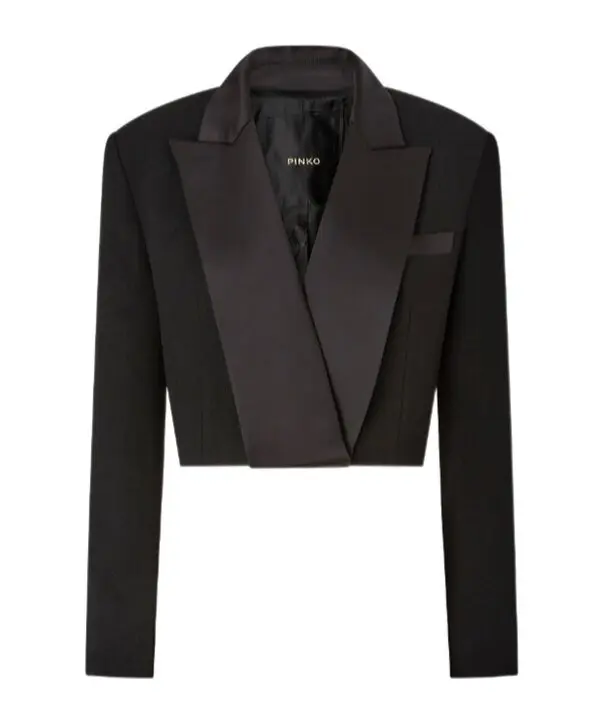 Pinko Cropped Shawl Lapel Jacket