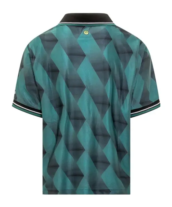 BARROW Geometric Pattern Polo Shirt - Blue