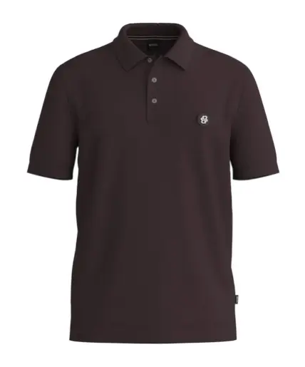 Hugo Boss Logo-patch Polo Shirt - Black