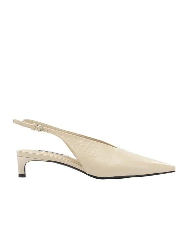 JIL SANDER Leather Slingback Pumps - Brieg