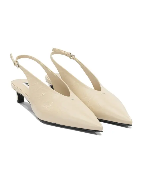 JIL SANDER Leather Slingback Pumps - Brieg