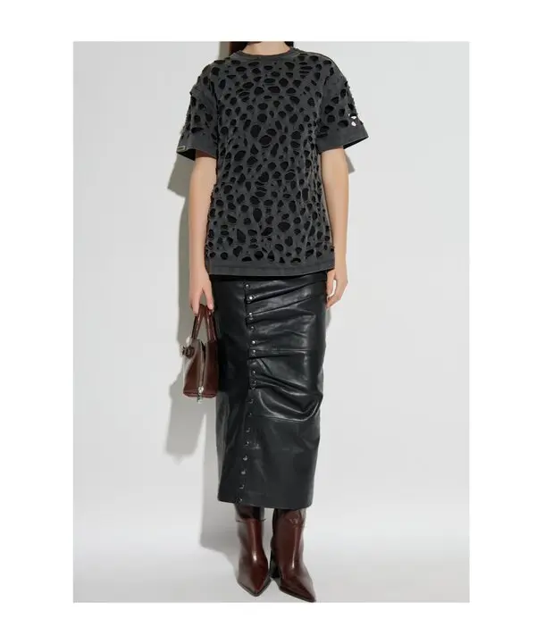 AVAVAV Cut-out T-shirt - Black
