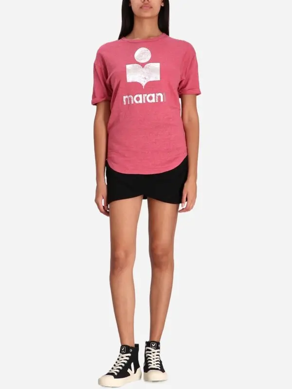 Isabel Marant Étoile Koldi Logo Printed Crewneck T-shirt