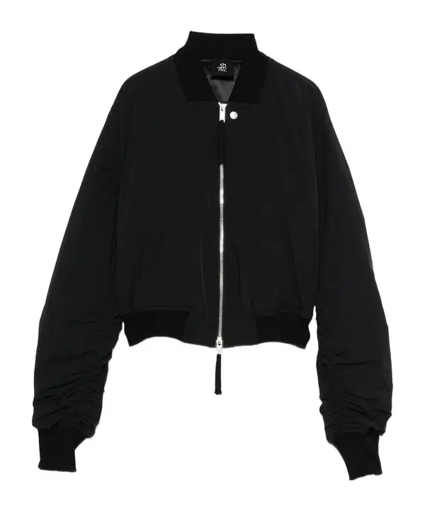 THOM KROM Zip-up Ruched Bomber Jacket