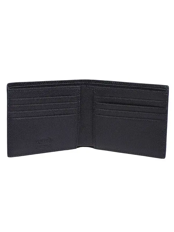 TOD'S Logo-plaque Bi-fold Wallet - Black