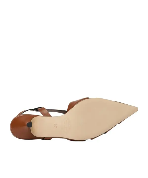 SCAROSSO Clio Slingback Pumps - Tan