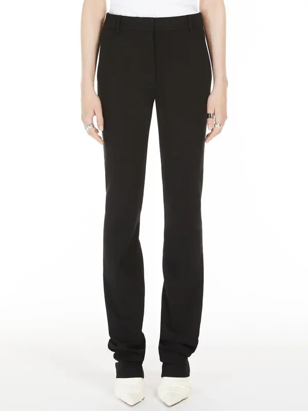 Sportmax Straight Leg Crepe Pants
