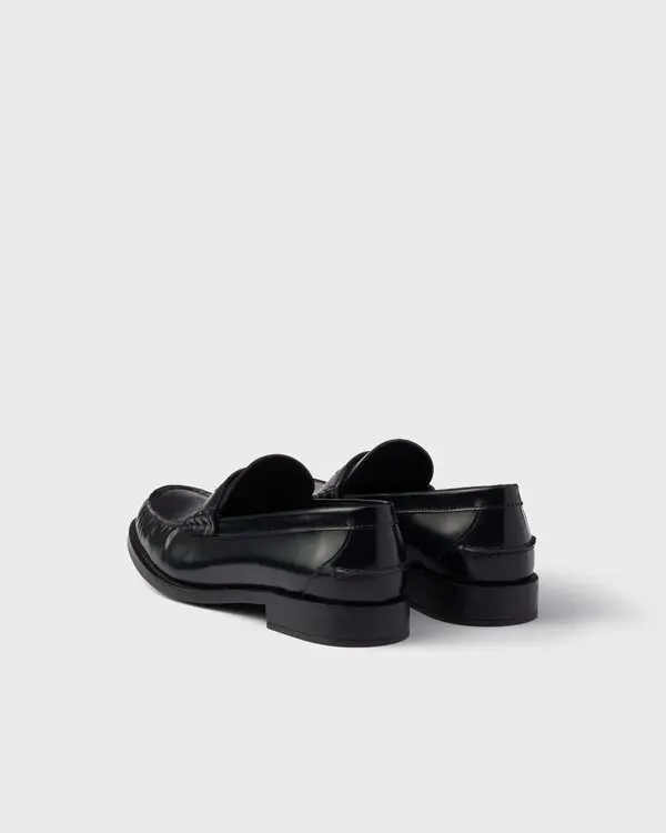 Prada Ruched Slip-on Loafers - Black