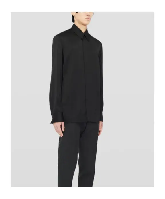 JIL SANDER Buttoned Straight Hem Shirt - Black