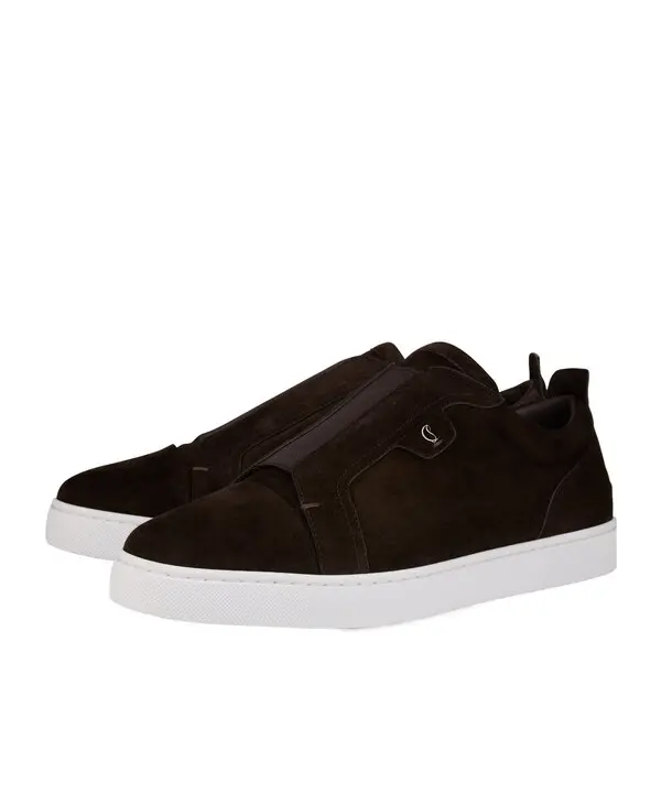 CHRISTIAN LOUBOUTIN Suede Slip-on Sneakers - Black