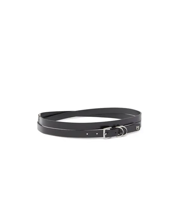 Pinko Logo Buckle Leather Belt
