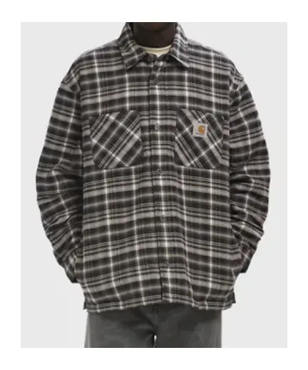 Carhartt Work In Progress Cronyn Plaid Shirt Jacket - Black