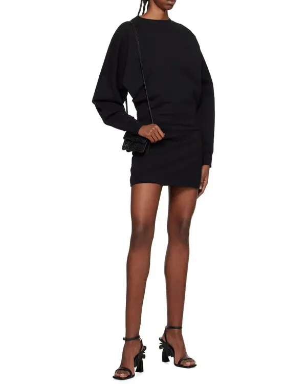 Palm Angels Logo Print Long Sleeve Sweater Dress