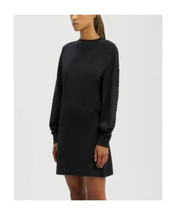 Palm Angels Logo Print Long Sleeve Sweater Dress