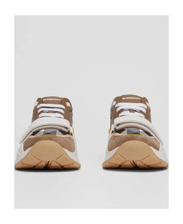 Burberry Checked Panel Sneakers