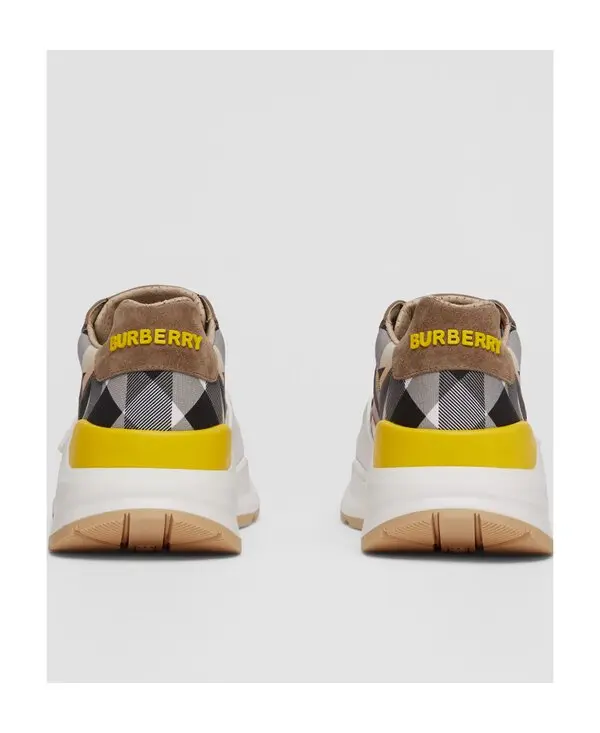 Burberry Checked Panel Sneakers
