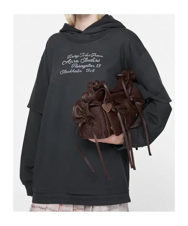 Acne Studios Layered Long-sleeve Hooded Sweatshirt - Black