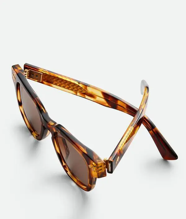 Bottega Veneta Square Frame Sunglasses - Havana/brown