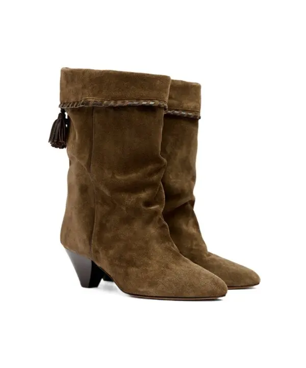 Isabel Marant Étoile Dalby Tassel Detailed Boots - Bronze