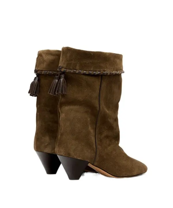 Isabel Marant Étoile Dalby Tassel Detailed Boots - Bronze