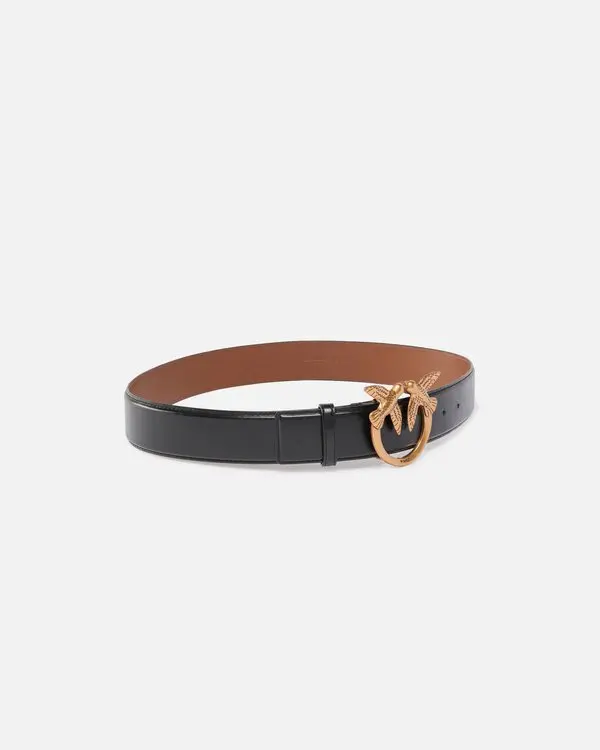 Pinko Bird Buckle Leather Belt - Brown