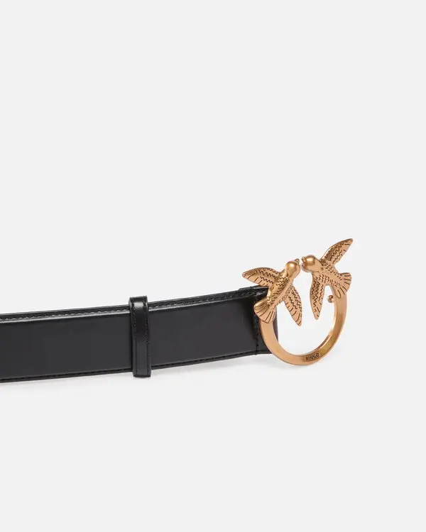 Pinko Bird Buckle Leather Belt - Brown