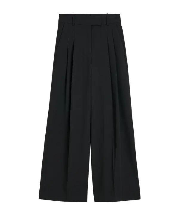 BY MALENE BIRGER Cymbaria High Waist Wide Leg Trousers - Black