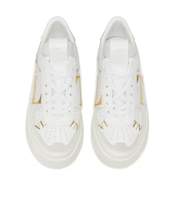 Valentino Garavani Vl7n Round Toe Lace-up Sneakers - White