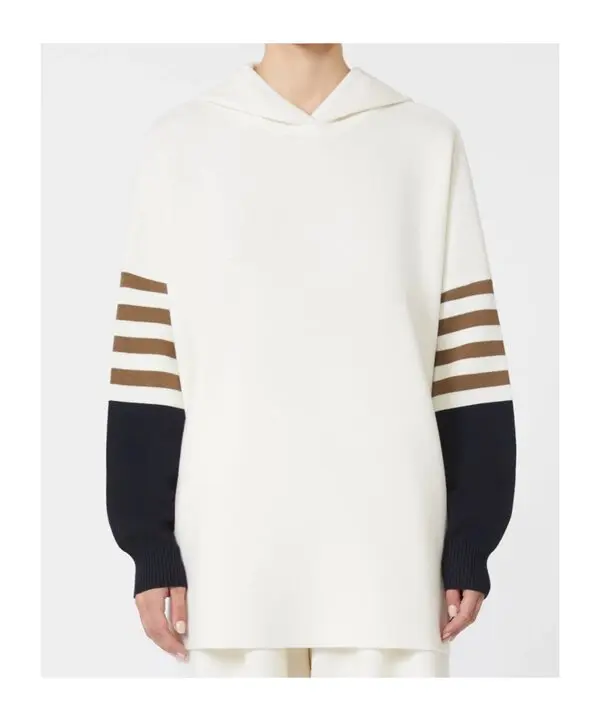 Max Mara Striped Sleeve Hoodie