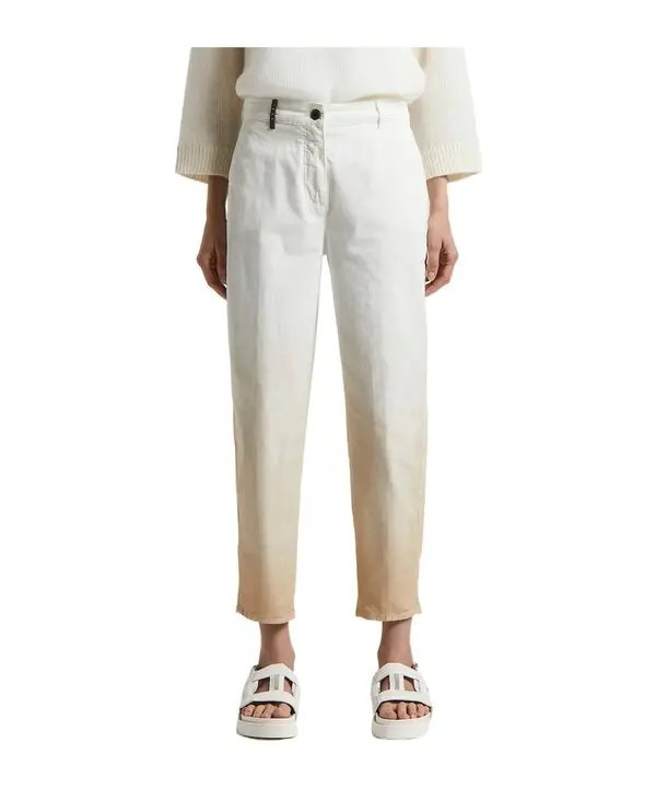 Peserico Needlecord Pleated Trousers - Amber Beige