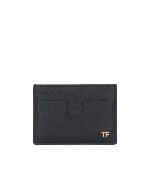 TOM FORD Logo Plaque Card Holder - Black