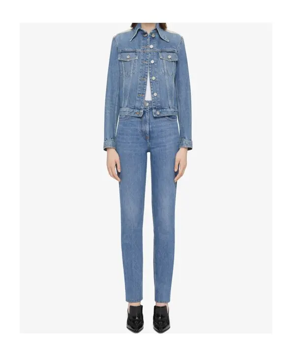 Givenchy Collared Button-up Denim Jacket - Denim Blue