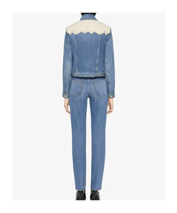 Givenchy Collared Button-up Denim Jacket - Denim Blue