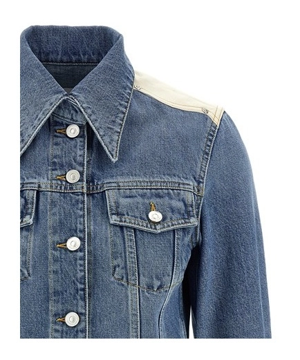 Givenchy Collared Button-up Denim Jacket - Denim Blue