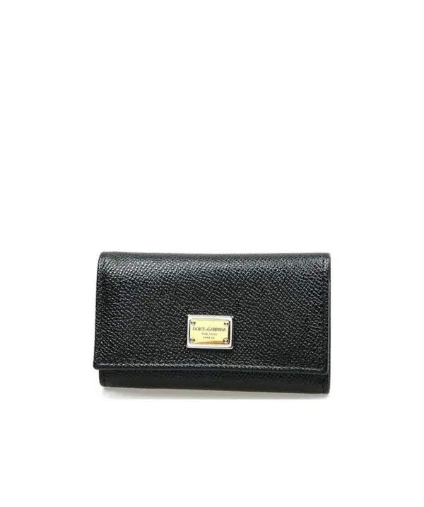 Dolce & Gabbana Logo Details Key Bag - Black