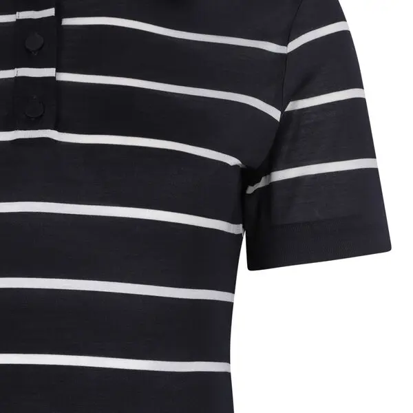 Max Mara Bellico Striped Short-sleeved Polo Shirt - Black