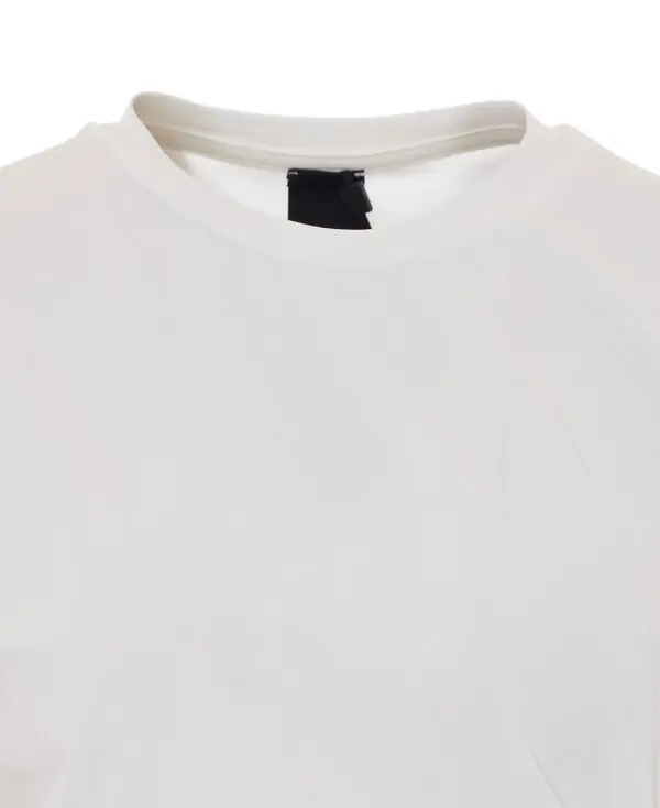 Pinko Ruched Detail T-shirt With Gold Appliqu - White