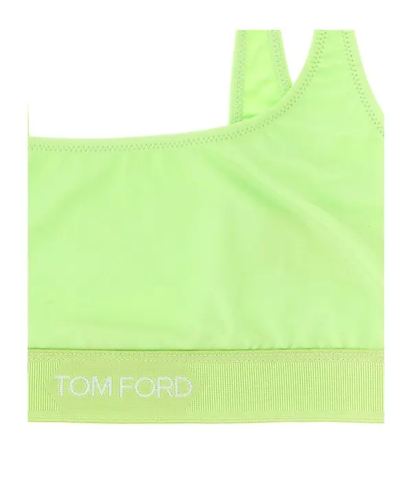 TOM FORD Logo Underband Bralette Bra - Green